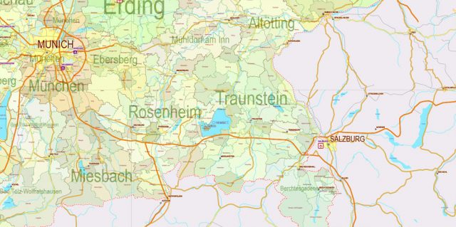 Germany PDF Map Full Administrative Divisions 01 States, Districts ...