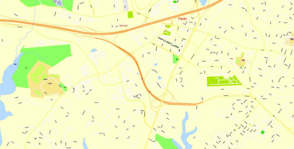 Annapolis Maryland US and neighborhoods PDF Map exact vector City Plan ...