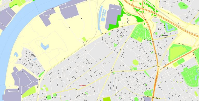City Map Antwerp Vector Urban Plan Adobe Illustrator Editable Street Map