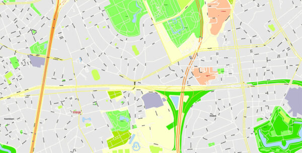 Map Antwerp PDF Vector Urban Plan Layered Editable Street Map Belgium