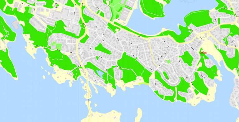 Helsinki PDF Map Finland Printable Vector, exact detailed City Plan all ...