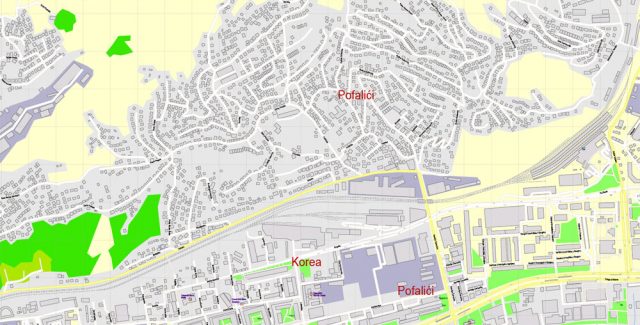 City Map Sarajevo Vector Urban Plan Adobe Illustrator Editable Street Map