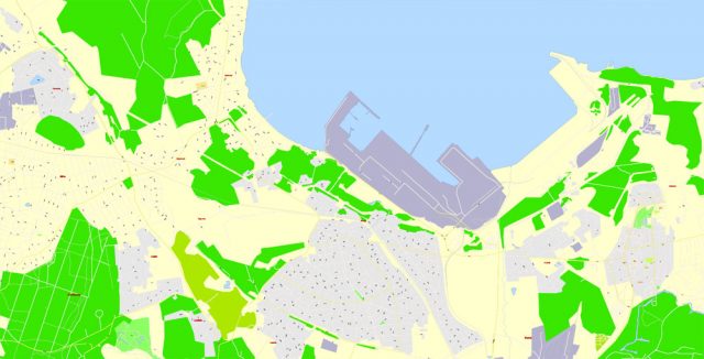 Tallinn Map Metro Area Estonia Printable Vector, exact detailed City ...