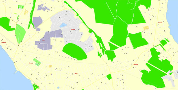 Tallinn PDF Map Metro Area Estonia Printable Vector, exact detailed ...