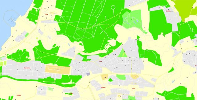 Tallinn PDF Map Metro Area Estonia Printable Vector, exact detailed ...