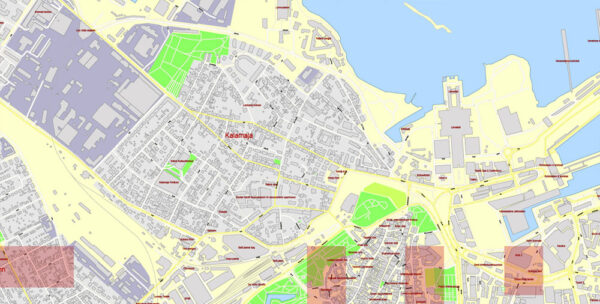 Tallinn PDF Map Metro Area Estonia Printable Vector exact extra ...