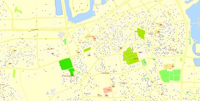 Bahrain PDF Map 01 Printable Vector exact detailed City Plan, Scale 1: ...