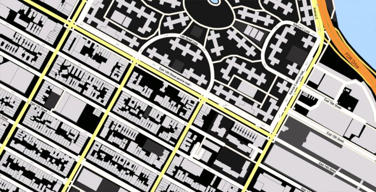 New York City US CDR Map, Printable Vector exact vector City Plan BW ...