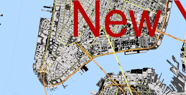 New York City US CDR Map, Printable Vector exact vector City Plan BW ...