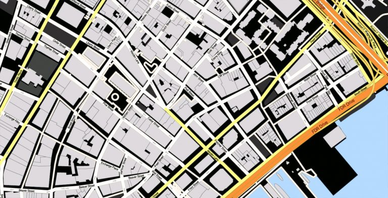 New York City US CDR Map, Printable Vector exact vector City Plan BW ...