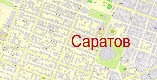 Саратов Векторная Карта Saratov Map Russia, Printable Vector exact ...