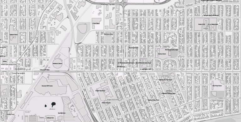 Edmonton PDF Printable Map Canada exact City Plan full editable Adobe ...