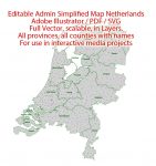 Netherlands Administrative Vector Map 01 Adobe Illustrator Editable PDF ...