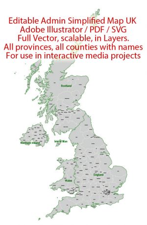 UK Great Britain Map Administrative Vector 01 Adobe Illustrator ...