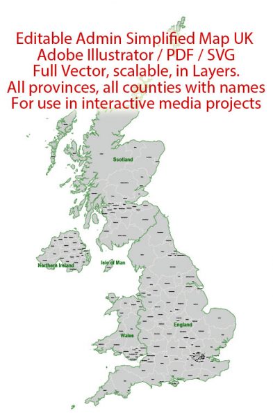 UK Great Britain Map Administrative Vector 01 Adobe Illustrator ...