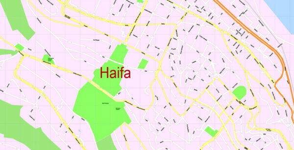 Israel CDR Vector Map English 01 exact extra detailed Country City Plan ...