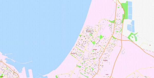 Israel CDR Vector Map English 01 exact extra detailed Country City Plan ...