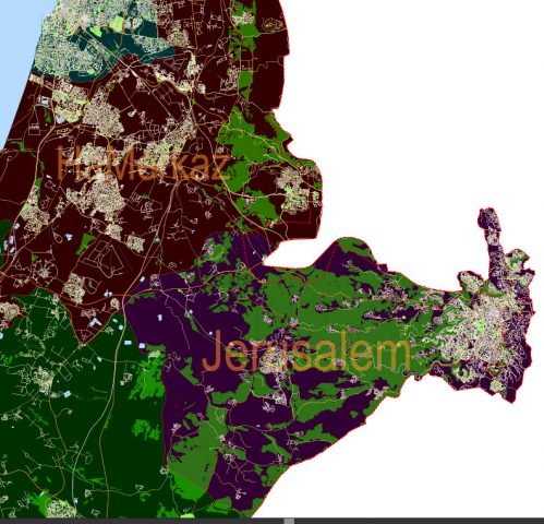 Israel Printable Vector Map English 01 exact extra detailed Country ...
