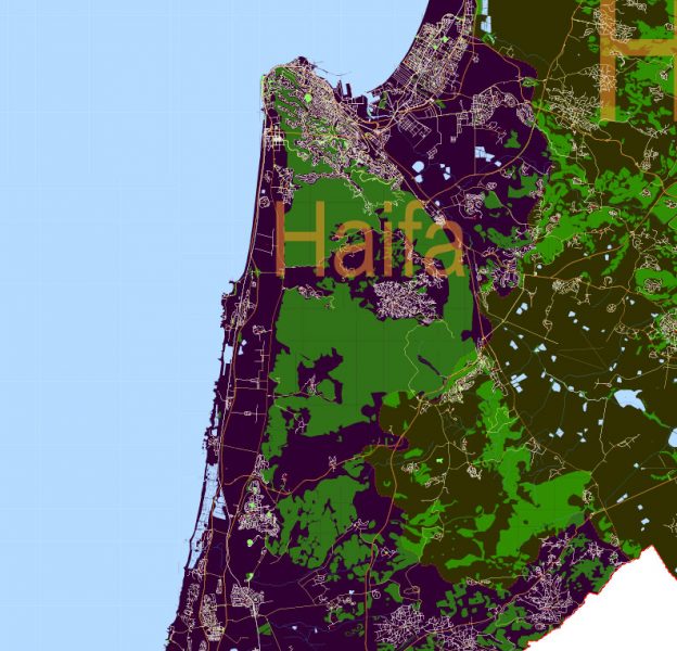 Israel CDR Vector Map English 01 exact extra detailed Country City Plan ...