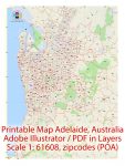 Adelaide, Australia in Adobe illustrator, printable vector street City ...