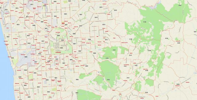 Adelaide Australia Printable Vector PDF Map, exact City Plan, full ...