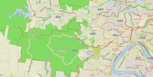 Brisbane Vector Map Australia exact City Plan all ZIPcodes areas (POA ...