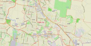 Brisbane PDF Map editable Australia exact City Plan all ZIPcodes areas ...