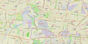 Sydney Map Vector Printable Australia exact City Plan all ZIPcodes ...