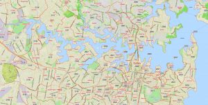 Sydney Map Vector Printable Australia exact City Plan all ZIPcodes ...