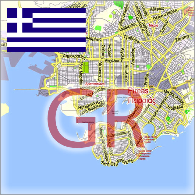 Greece and Cyprus Cities vector maps: PDF and Adobe Illustrator