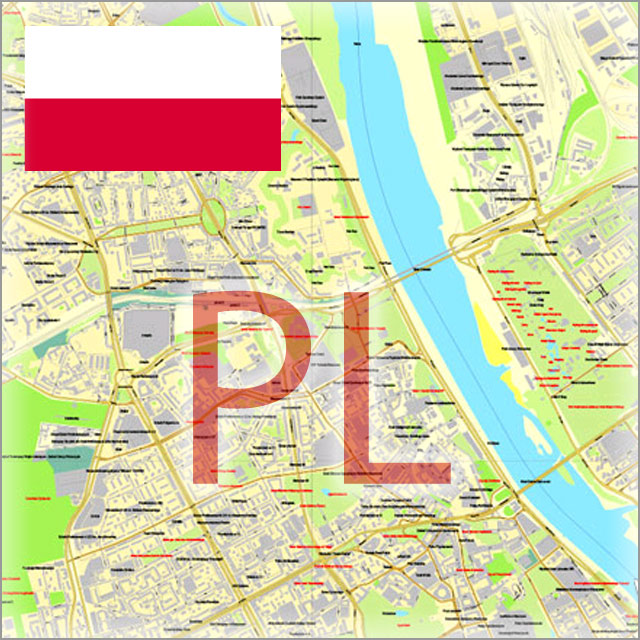Poland cities and country vector maps: PDF and Adobe Illustrator – Maps ...