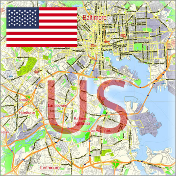 Maps in Vector: Detailed Street Maps Illustrator PDF CorelDRAW EPS DWG DXF
