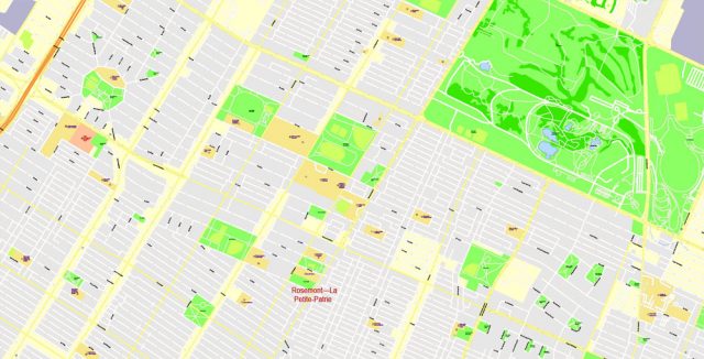 Montreal Map Grande Area Printable exact vector City Plan low and high ...