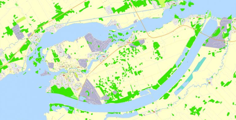 Montreal Map Grande Area Printable exact vector City Plan low and high ...