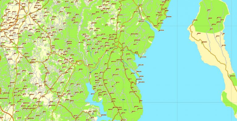 _Croatia PDF Map Vector exact extra detailed Country 01 Plan Printable ...