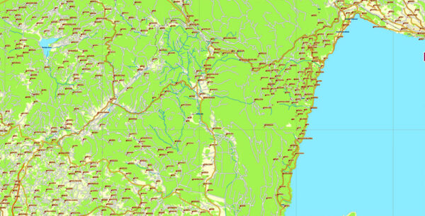 Croatia PDF Map Vector exact extra detailed Country 01 Plan Printable ...