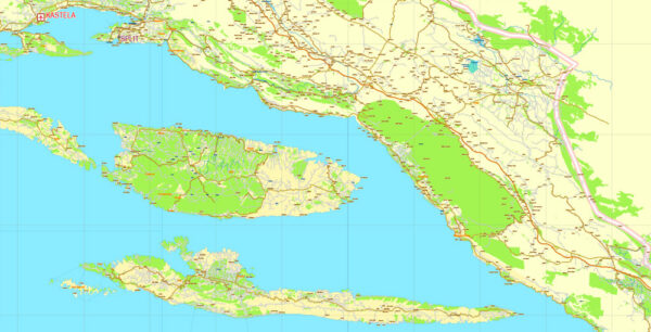 _Croatia PDF Map Vector exact extra detailed Country 01 Plan Printable ...