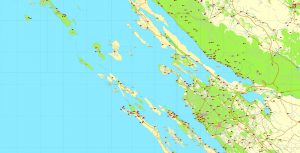 _Croatia Map Vector exact extra detailed Country 01 Plan Printable Road ...