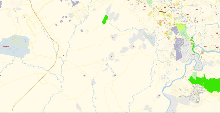 Islamabad + Rawalpindi Map Vector Pakistan EN detailed City Plan ...