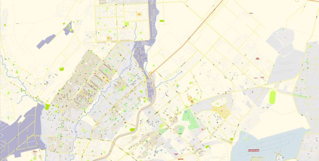 Karachi DWG Map Vector Pakistan EN detailed City Plan scale 1:4254 full ...