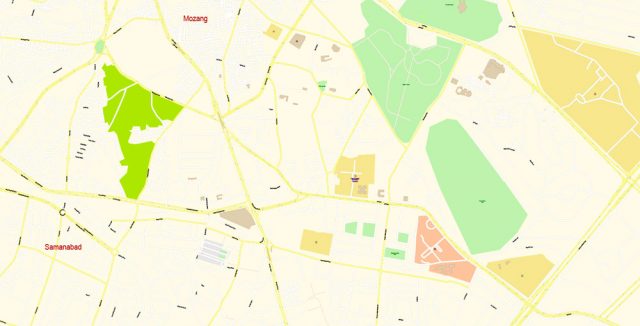 Lahore Vector Map Pakistan EN detailed City Plan editable Adobe ...