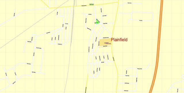 Plainfield Vector Map Connecticut US detailed City Plan scale 1:3508 ...