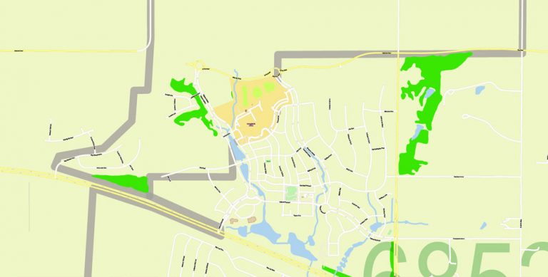 Lancaster County Map Vector Nebraska US detailed County Plan + Lincoln ...