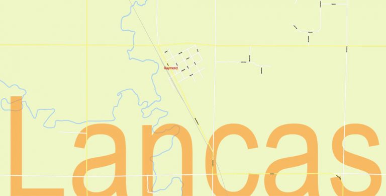 Lancaster County Map Vector Nebraska US detailed County Plan + Lincoln ...