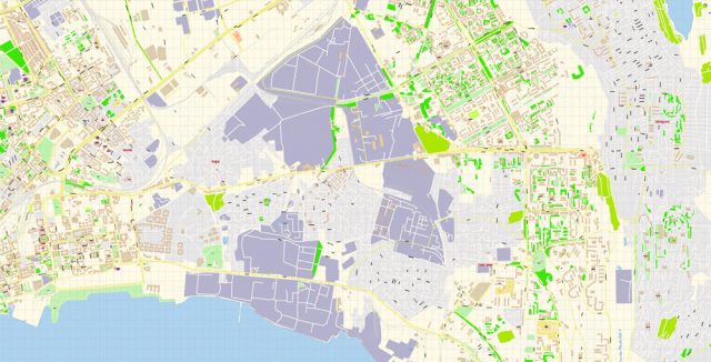 Baku Azerbaijan PDF Map Vector EN detailed City Plan editable Adobe PDF ...