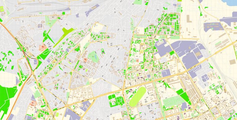Baku Azerbaijan PDF Map Vector EN detailed City Plan editable Adobe PDF ...