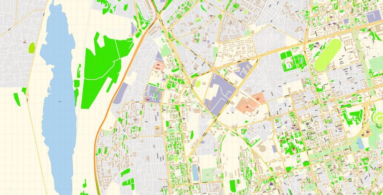Baku Azerbaijan PDF Map Vector EN detailed City Plan editable Adobe PDF ...
