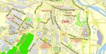 Delhi Vector Map India ENG City Plan for small print size editable ...