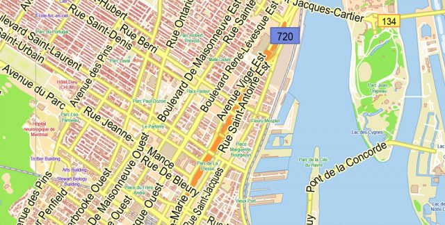 Montreal City Canada Vector Map exact editable City Plan 2000 meters ...