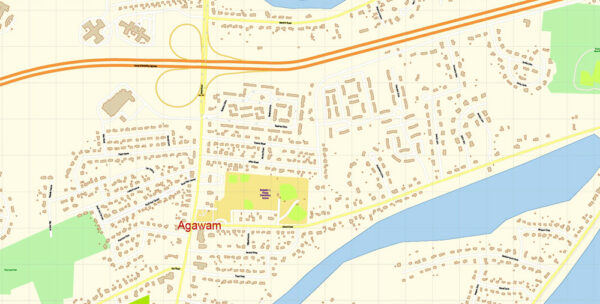 Springfield Vector Map large area Massachusetts US Extra detailed City ...